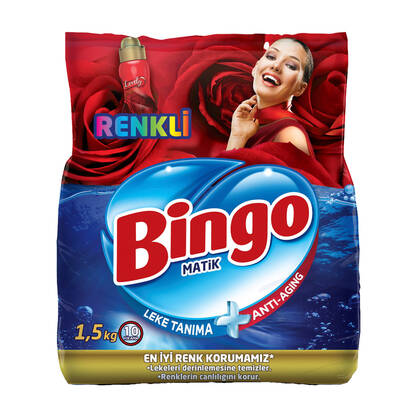 Bingo matik 1.5 kg renkli Matik Deterjanlar BİNGO