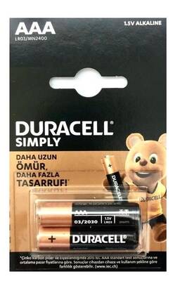 Duracell sımple ınce kalem 2 lı aaa Ev Gereçleri