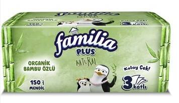 Famılıa plus naturel mendil 150 Kağıt Havlu, Mendil FAMILIA