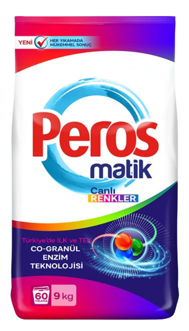 Peros matık 9 kg canlı renkler Matik Deterjanlar PEROS