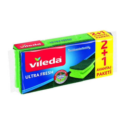 Vıleda sunger ultra fresh 3 lu oluklu Temizlik Bez, Sünger VİLEDA